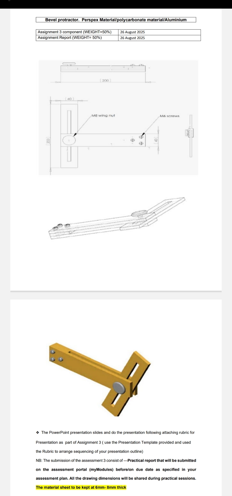 Bevel protractor. Perspex Material/polycarbonate | Chegg.com