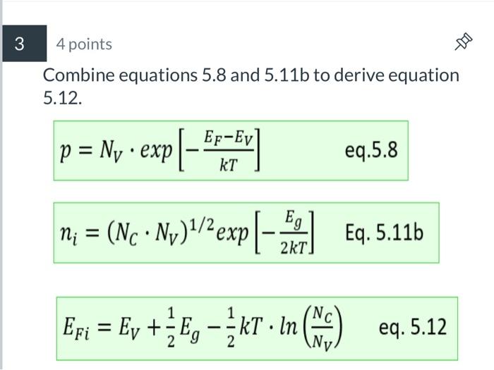 Solved Combine equations 5.8 and 5.11 b to derive equation | Chegg.com