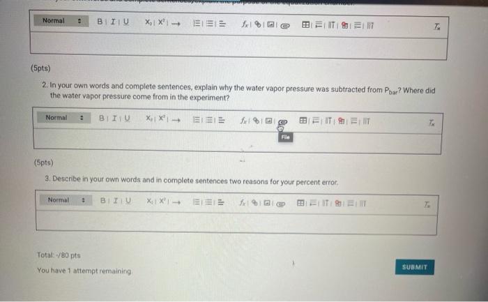 Solved Table view List view Calculations for experimentally | Chegg.com