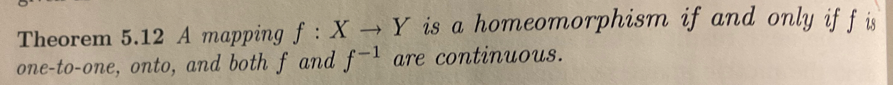 Solved Prove A mapping f:x→Y ﻿is a homeomorphism if and only | Chegg.com