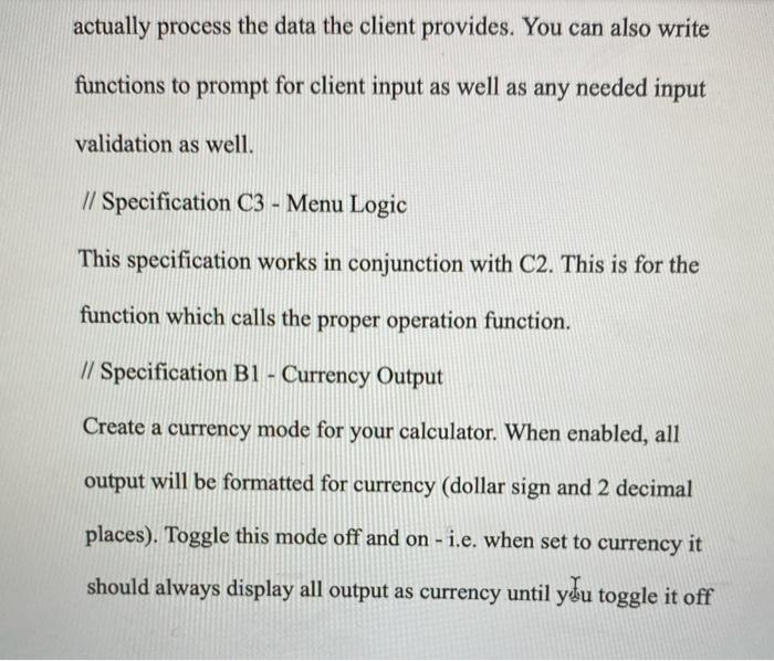 Solved Create a program that mimics a calculator. It should | Chegg.com