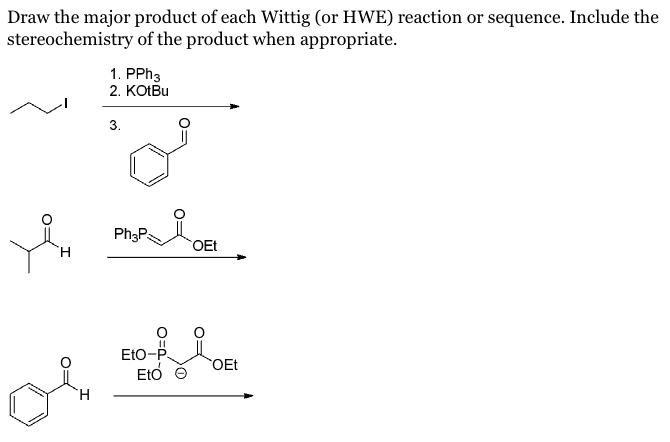 Solved Draw the major product of each Wittig reaction or | Chegg.com
