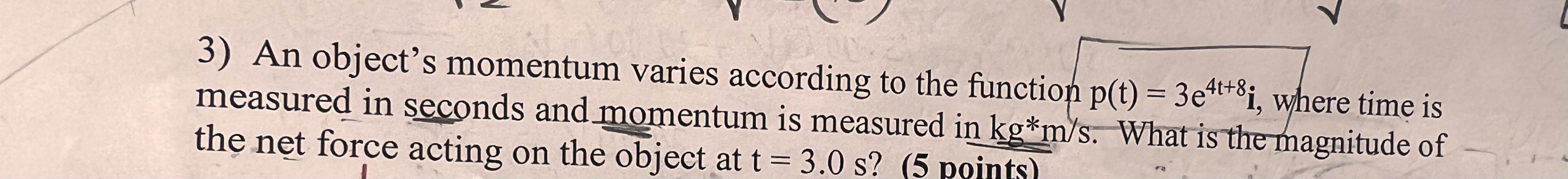 Solved An object's momentum varies according to the function | Chegg.com