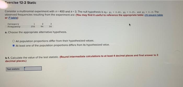 Solved exercise 12-2 Static Consider a multinomial | Chegg.com