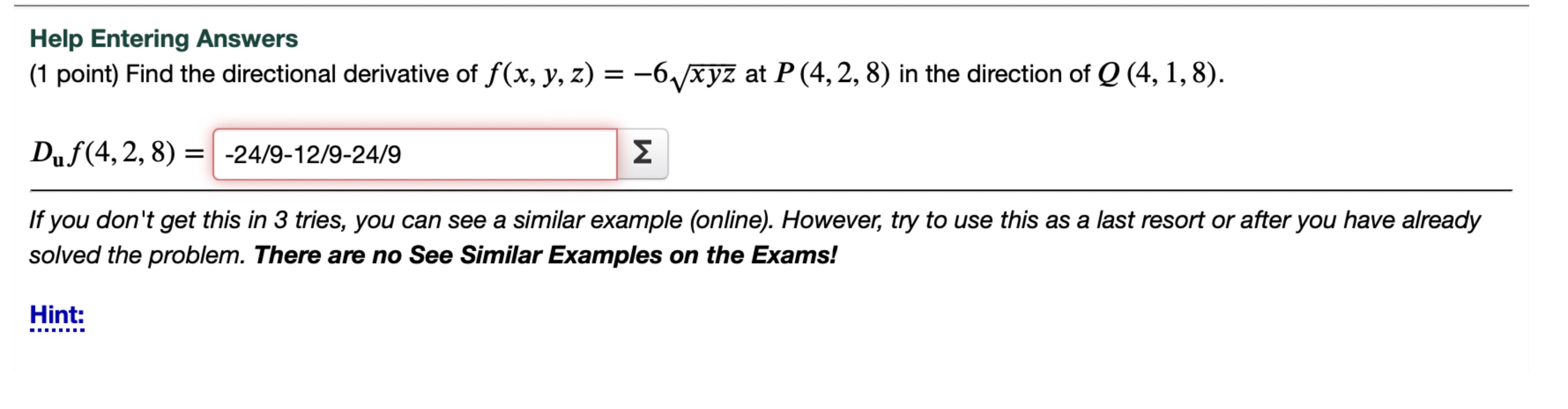 Solved Duf(4,2,8)=If you don't get this in 3 ﻿tries, you can | Chegg.com