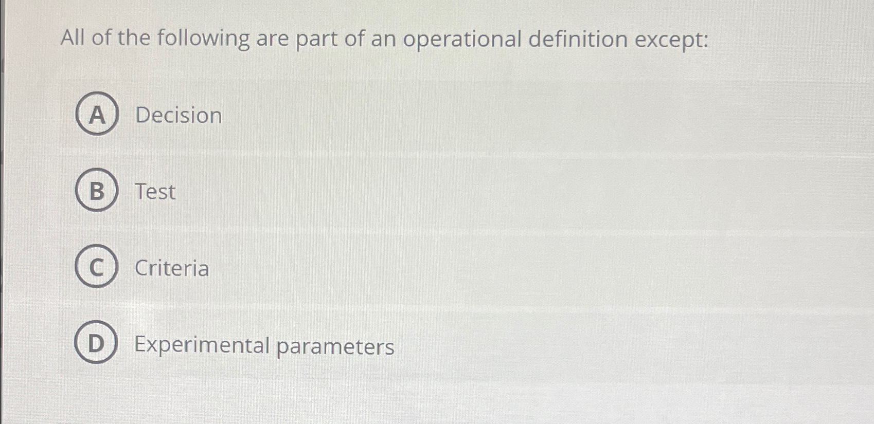 Solved All of the following are part of an operational | Chegg.com