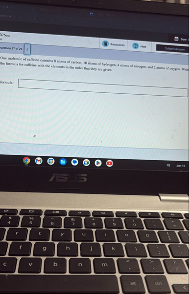 Solved Bura 1375pts0Resourcesvertion 17 ﻿of 29HintSudeme | Chegg.com