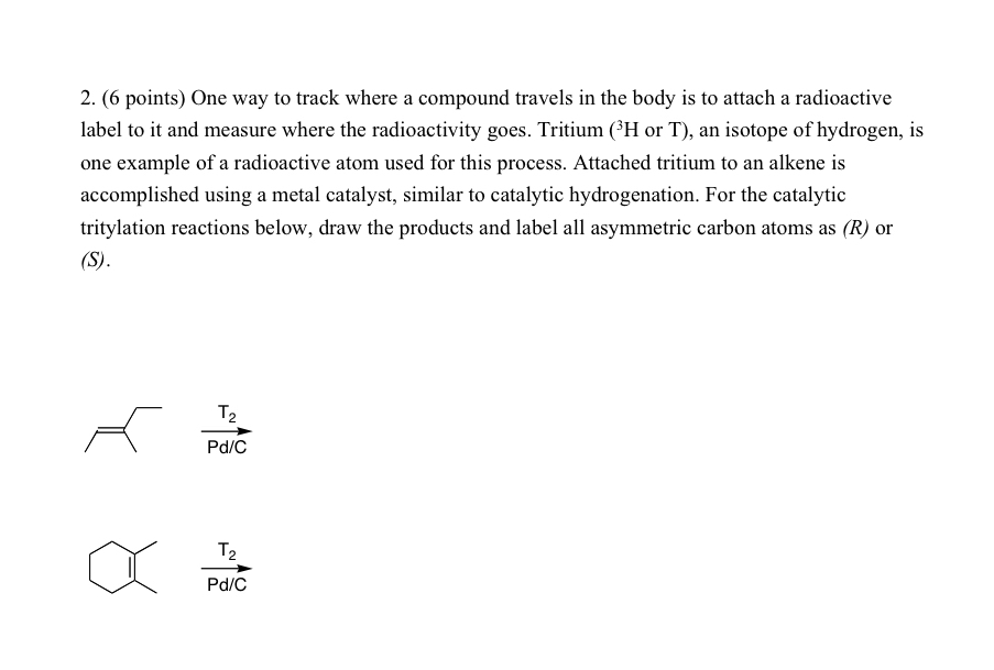Solved (6 ﻿points) ﻿One way to track where a compound | Chegg.com