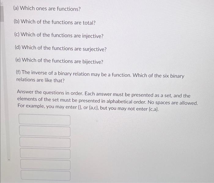 Solved Question 9 (1 point) Consider the binary relations | Chegg.com