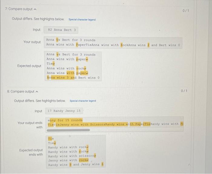 Solved 18.4 LAB*: Program: Rock paper scissors Program | Chegg.com