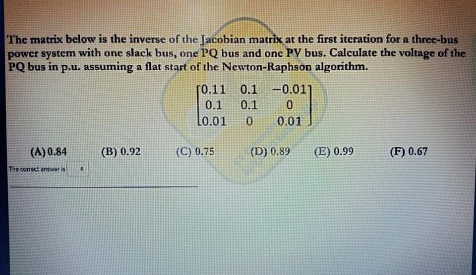 The matrix below is the inverse of the Jacobian | Chegg.com