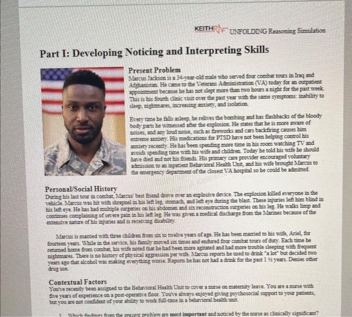 Solved Part I: Developing Noticing and Interpreting Skills | Chegg.com