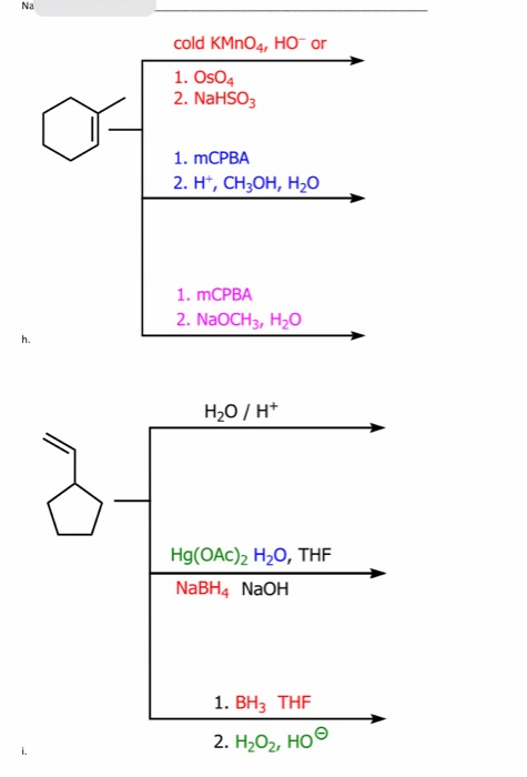 Solved / Hg(OAC)2 H20, THE NaBH4 NaOH 1. Hg(O2CCF3)2, POH 2. | Chegg.com