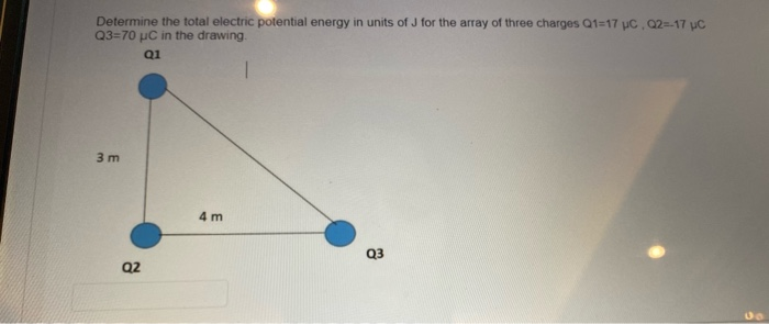 Solved Determine the total electric potential energy in | Chegg.com