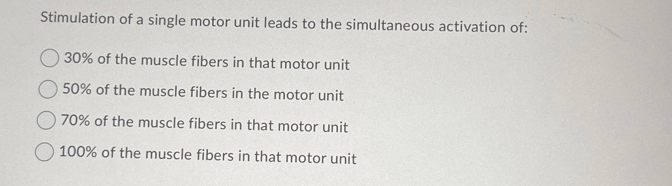Solved Stimulation of a single motor unit leads to the | Chegg.com