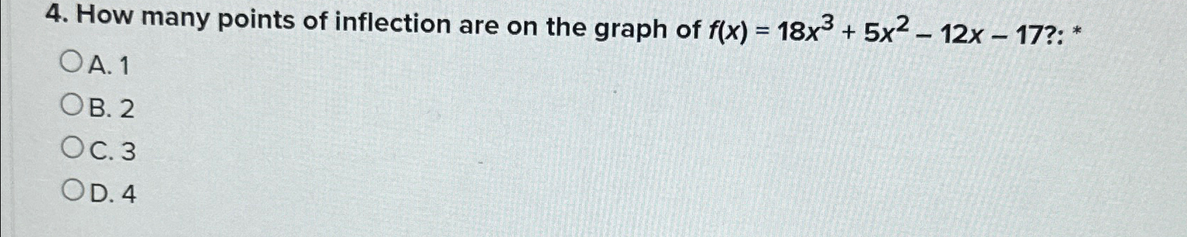 Solved How many points of inflection are on the graph of | Chegg.com