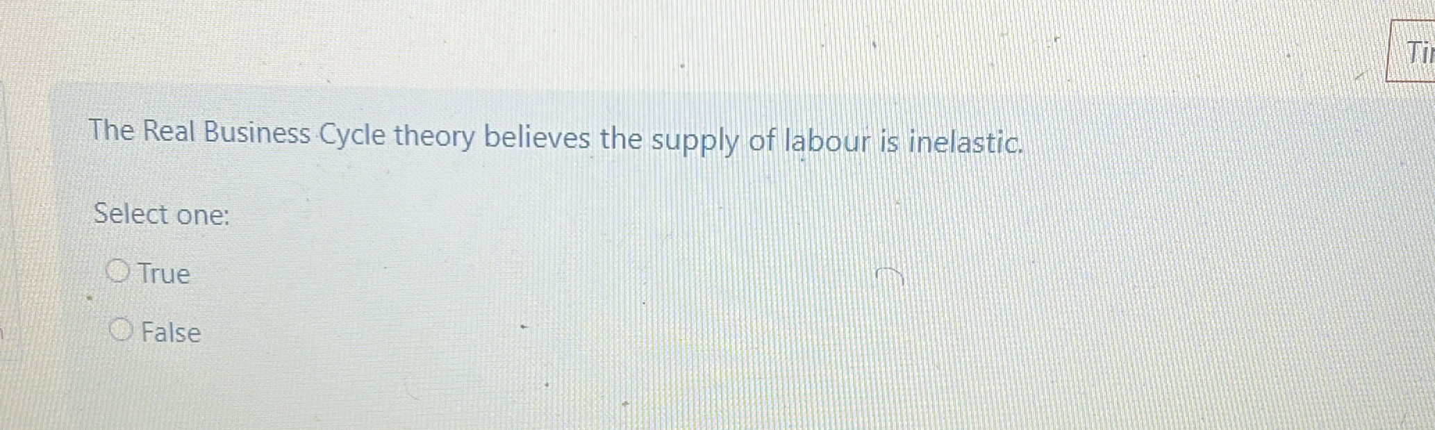 Solved The Real Business Cycle theory believes the supply of | Chegg.com