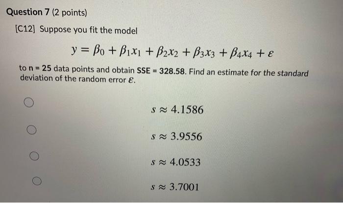 Solved Question 5 (3 points) (C11] A simple linear | Chegg.com