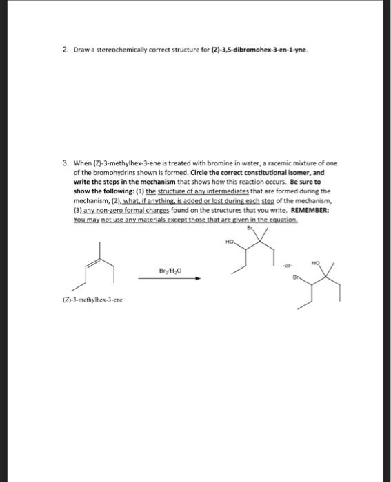 Solved 2. Draw a stereochemically correct structure for | Chegg.com