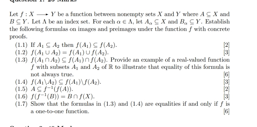 Let f:xlongrightarrowY be a function between nonempty | Chegg.com