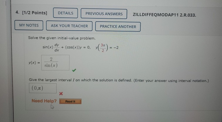 Solved 4. [1/2 Points] DETAILS PREVIOUS ANSWERS | Chegg.com