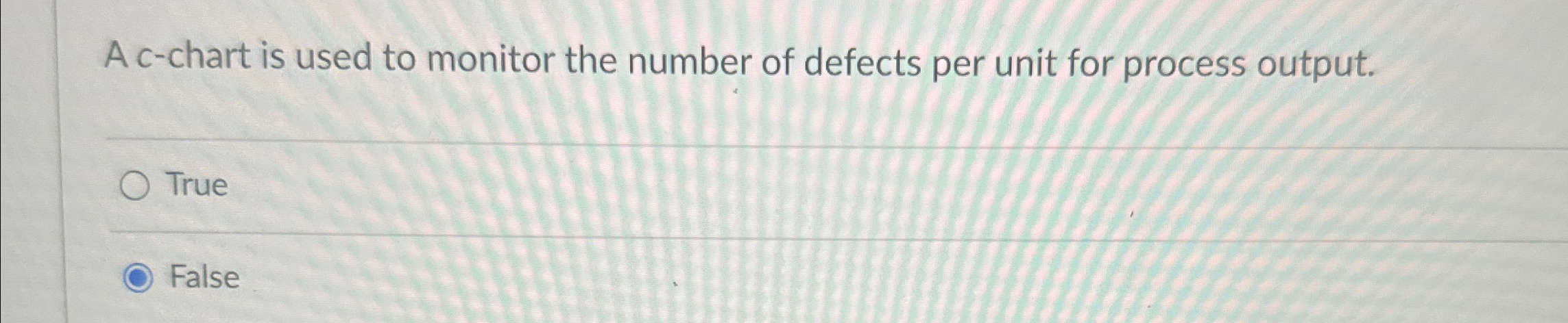 Solved Ac-chart is used to monitor the number of defects per | Chegg.com