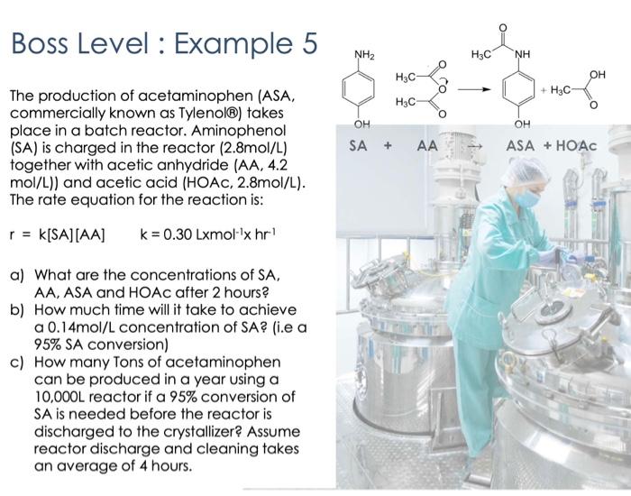 Solved The production of acetaminophen (ASA, commercially | Chegg.com