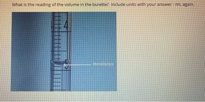 Solved What is the reading of the volume in the burette? | Chegg.com