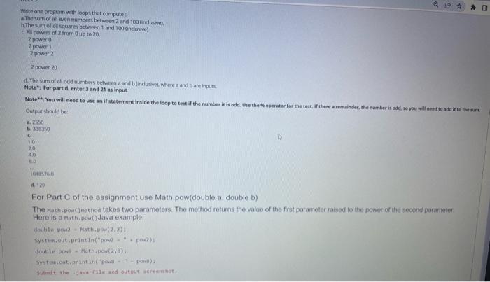 Solved Write one program with loops that cornpite th athe | Chegg.com