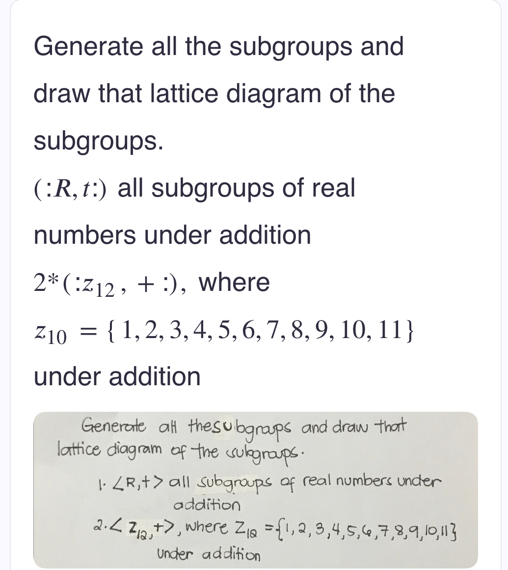 Solved Generate All The Subgroups And Draw That Lattice