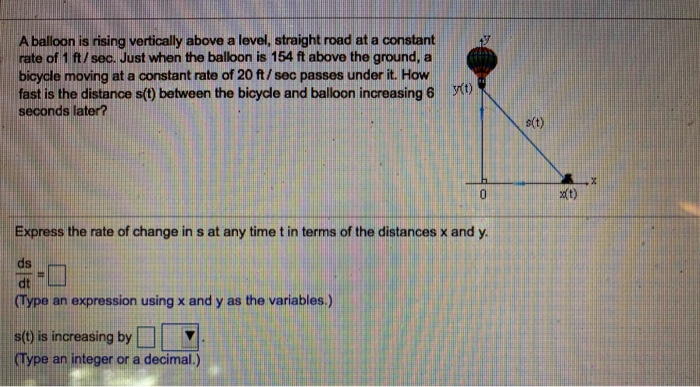 Solved A balloon is rising vertically above a level, | Chegg.com