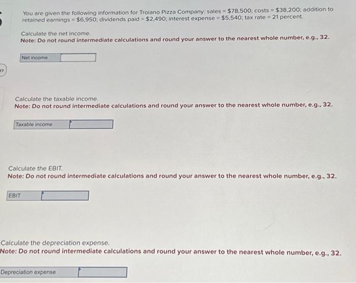You are given the following information for Troiano | Chegg.com