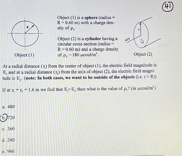 Solved Object (1) is a sphere (radius = R=0.60 m ) with a | Chegg.com