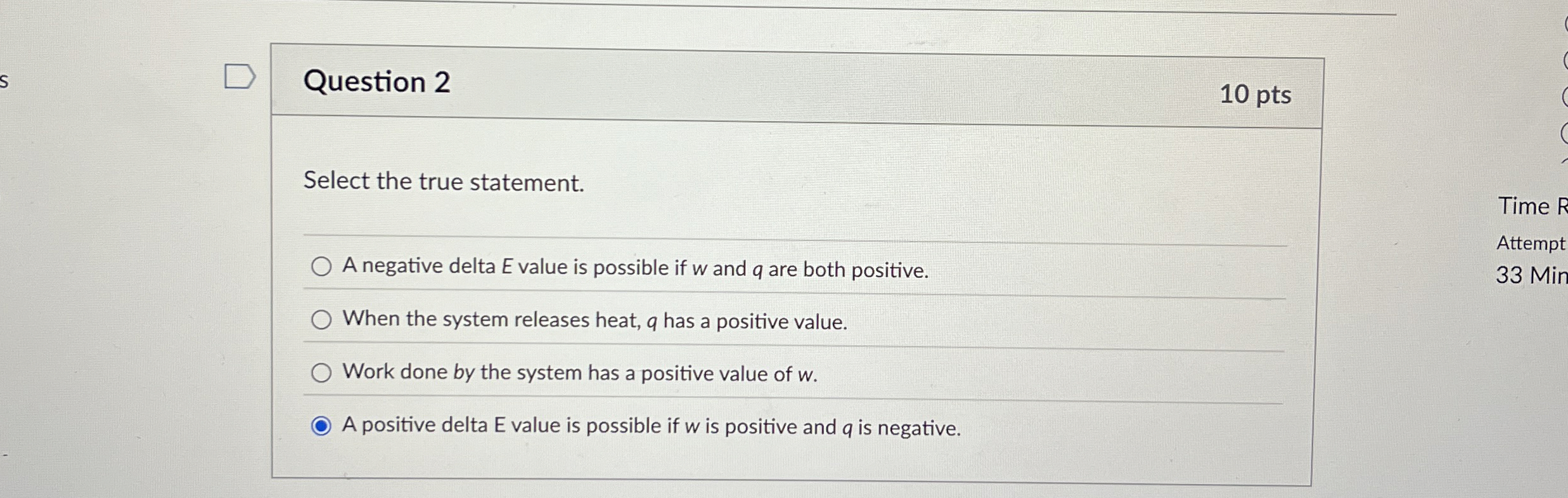 Solved Question 210 ﻿ptsSelect the true statement.A negative | Chegg.com