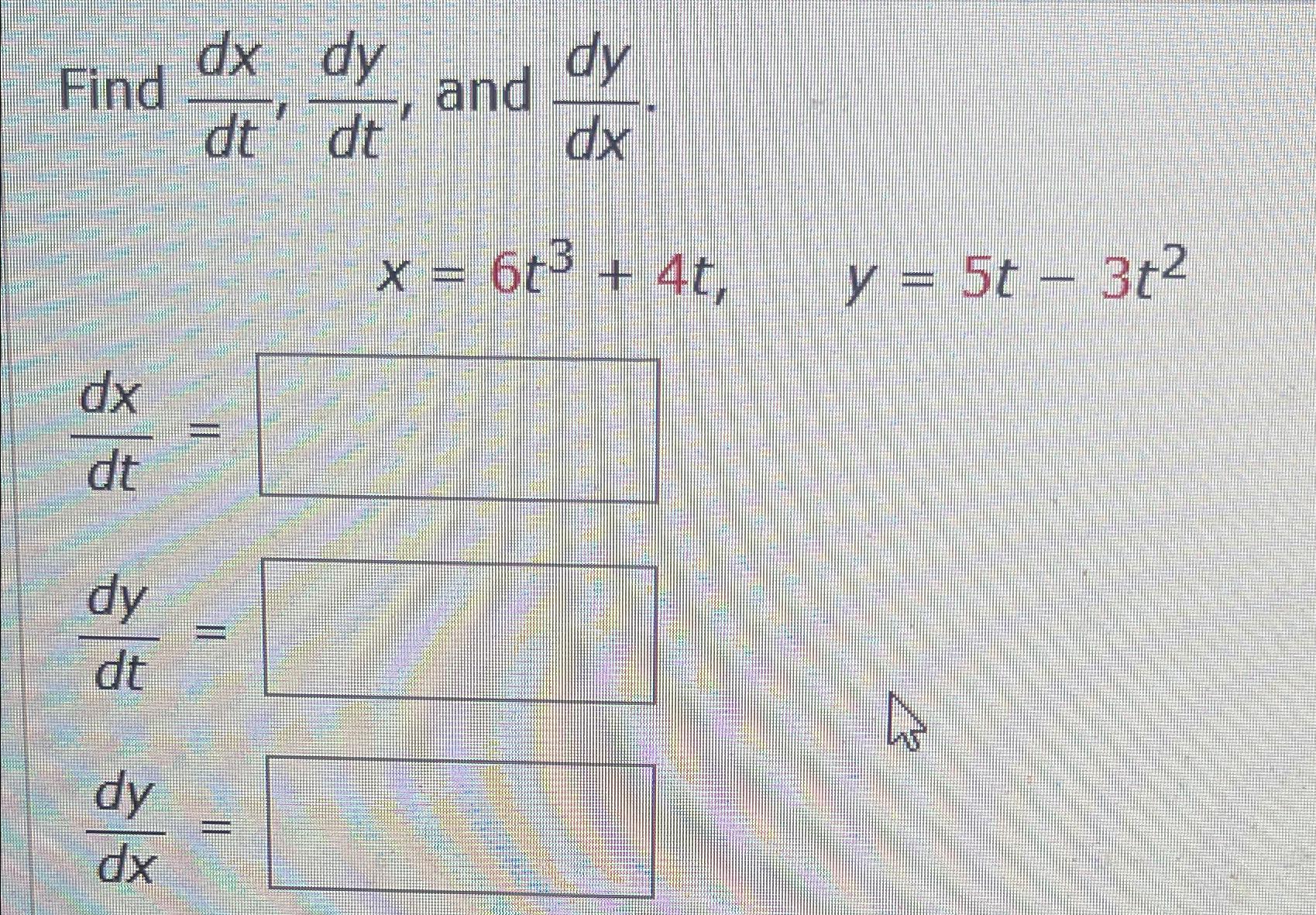Solved Find dxdt,dydt, ﻿and | Chegg.com