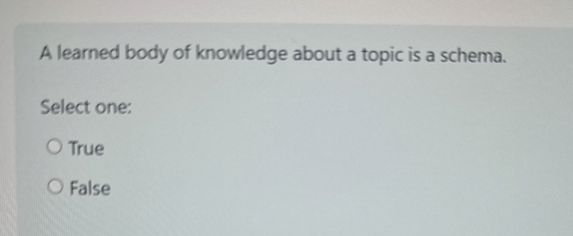 Solved A learned body of knowledge about a topic is a | Chegg.com