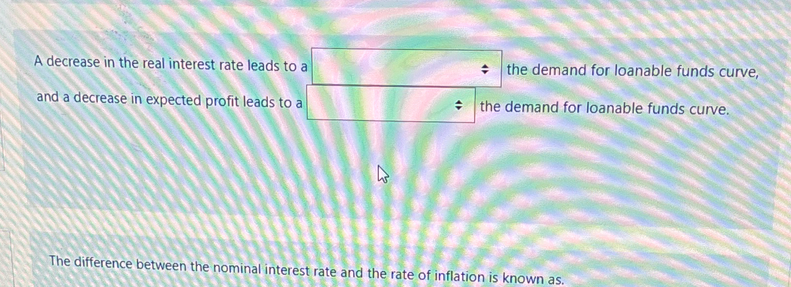 Solved A decrease in the real interest rate leads to a the | Chegg.com