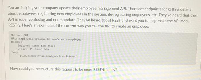 Solved You are helping your company update their employee | Chegg.com