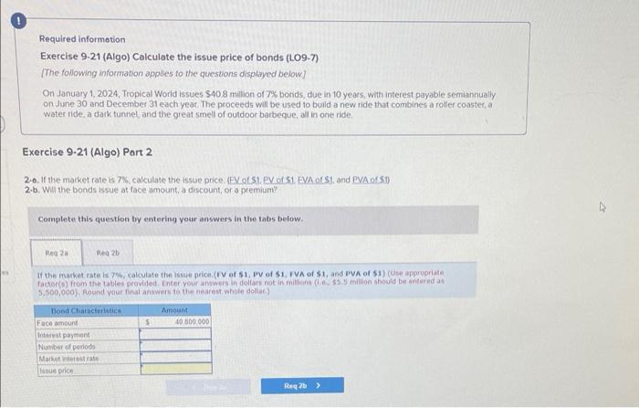 Solved Required information Exercise 9-21 (Algo) Calculate | Chegg.com