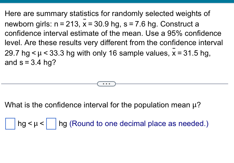 Solved Here are summary statistics for randomly selected | Chegg.com