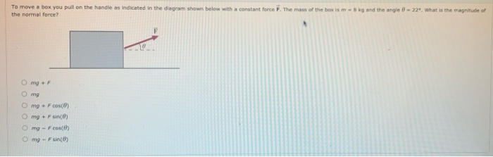 Solved To move a box you pull on the handle as indicated in | Chegg.com