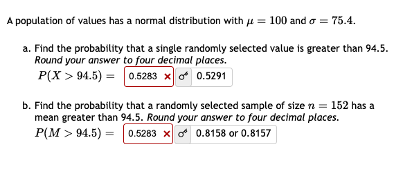 Solved A population of values has a normal distribution with | Chegg.com