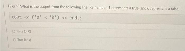 Solved The following code displays cout