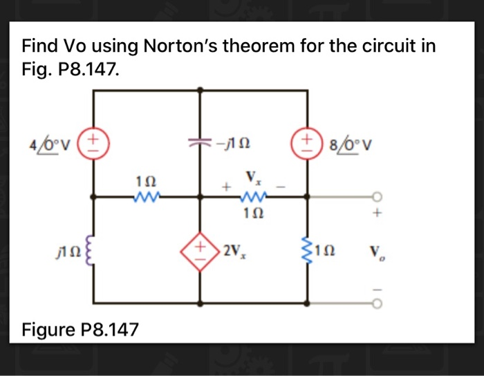Solved Find Vo using Norton's theorem for the circuit in | Chegg.com