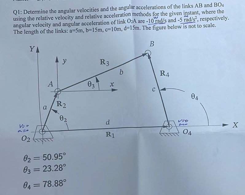 Solved Q1: Determine the angular velocities and the angular | Chegg.com