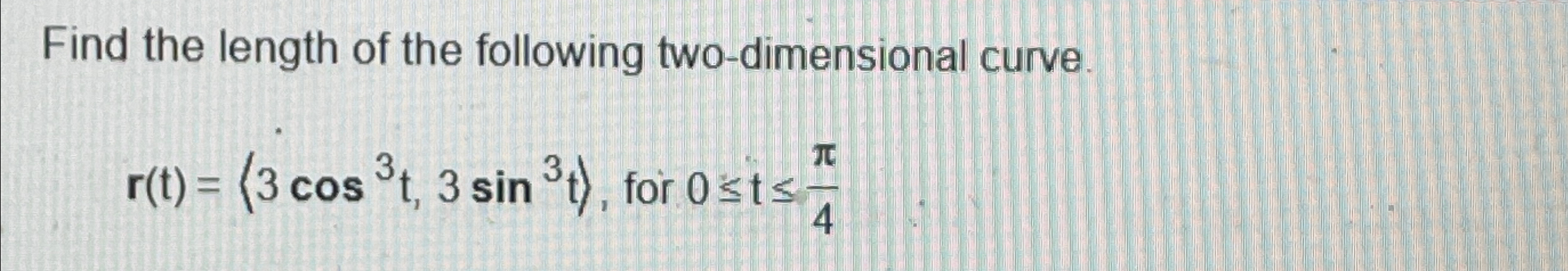 Solved Find the length of the following two-dimensional | Chegg.com