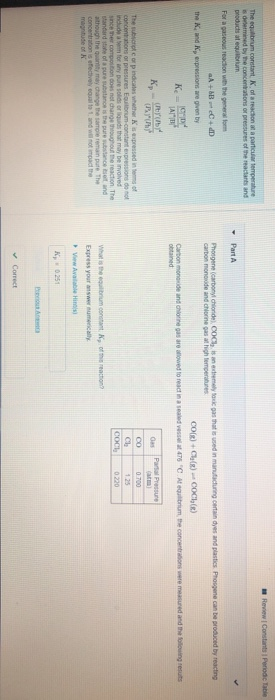 Solved Review Constants Periodic Table - Part A The elbum | Chegg.com