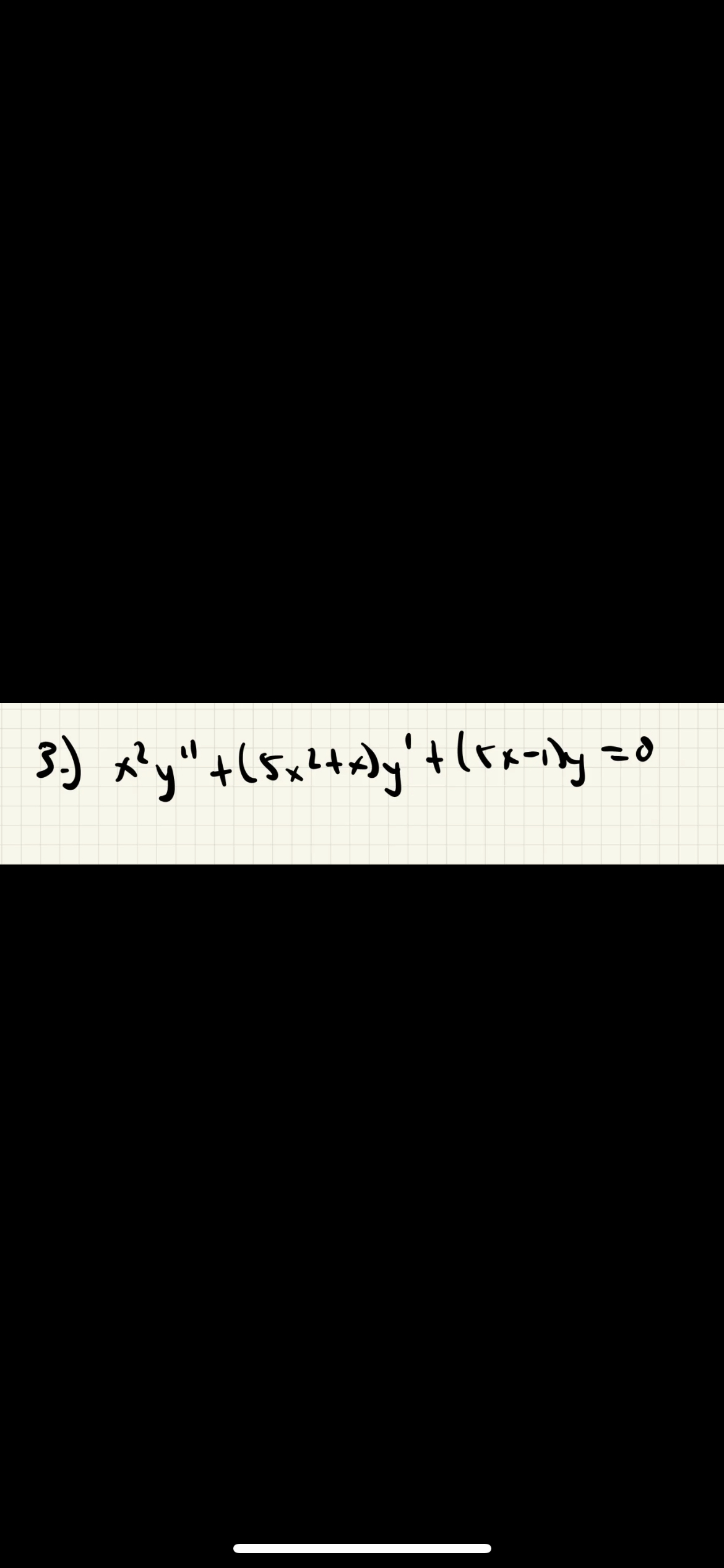 Solved 3.) x2y''+(5x2+x)y'+(5x-1)y=0solve using reduction of | Chegg.com