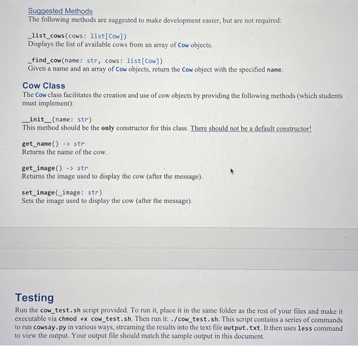 Specification Students will construct one module | Chegg.com