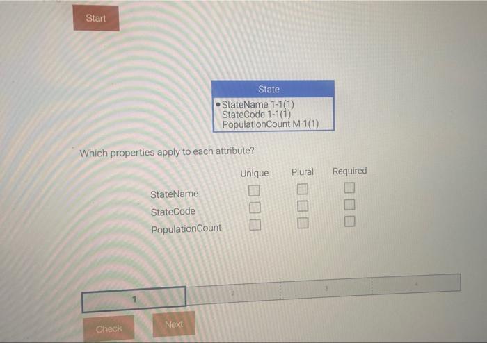 Solved Jump to level 1 What properties apply to each | Chegg.com